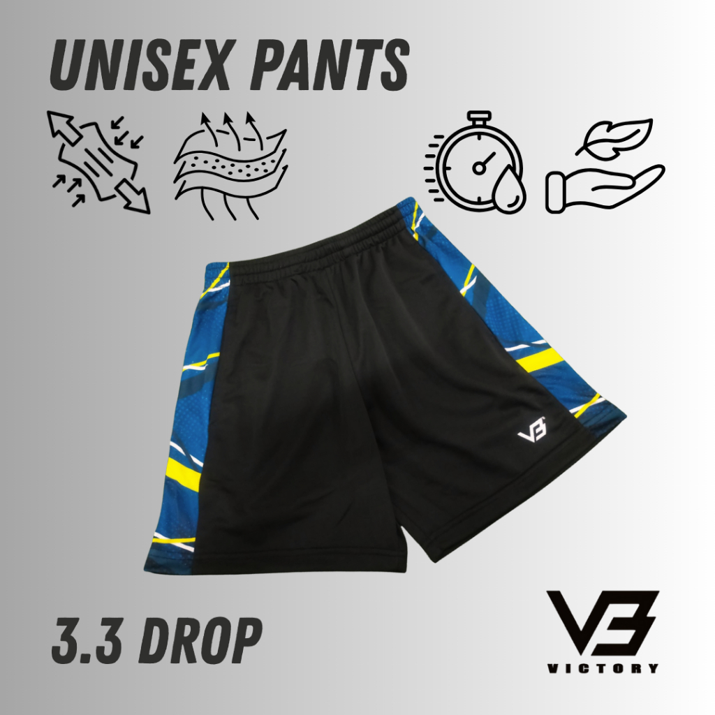 Shorts Seluar hitam 3.3 Edition V3 Sports Fast Dry Light Weight Two ...
