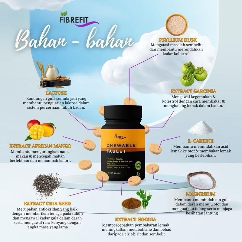 New Fibre Fit Chewable Tablet Kunyah Kunyah Auto Kurus | Shopee Malaysia
