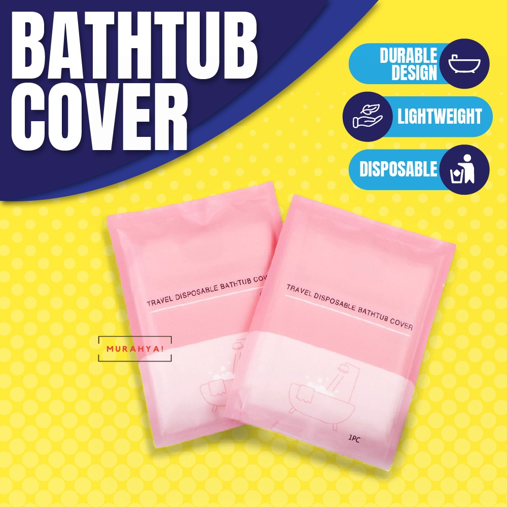 Bath tub cover liner disposable Pelapik plastik tab mandi besen mandi ...
