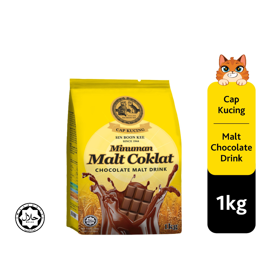 [ HALAL ] CAP KUCING Chocolate Malt｜Minuman Malt Coklat｜Sin Boon Kee ...