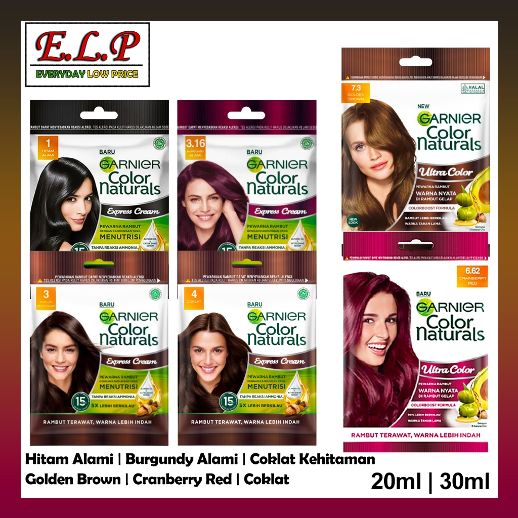 【Ready Stock】Hair Ultra Color Natural Pewarna Rambut Garnier Halal 20g ...