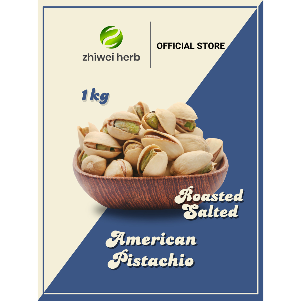 【American Pistachio】1KG Original Salted Pistachio Nut / Kacang Cerdik ...