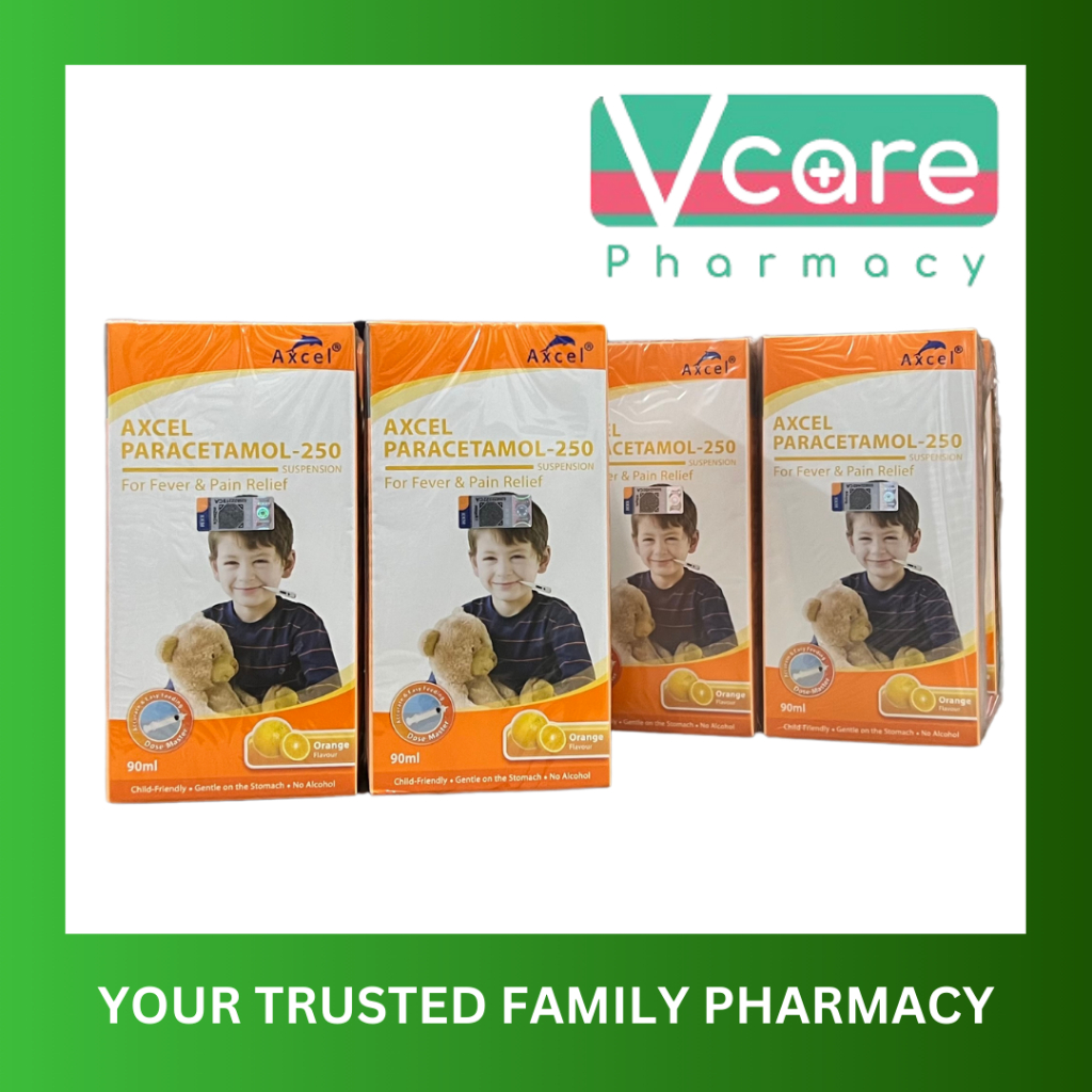 AXCEL PARACETAMOL 250MG ORANGE 90ML | Shopee Malaysia