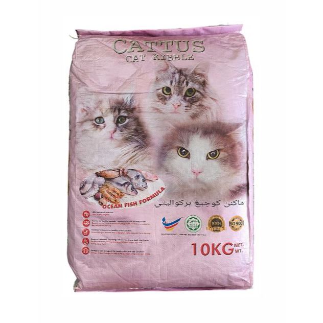 Cattus Cat Food Ocean Fish With Milk 10kg Makanan Kucing CATTUS 10kg ...