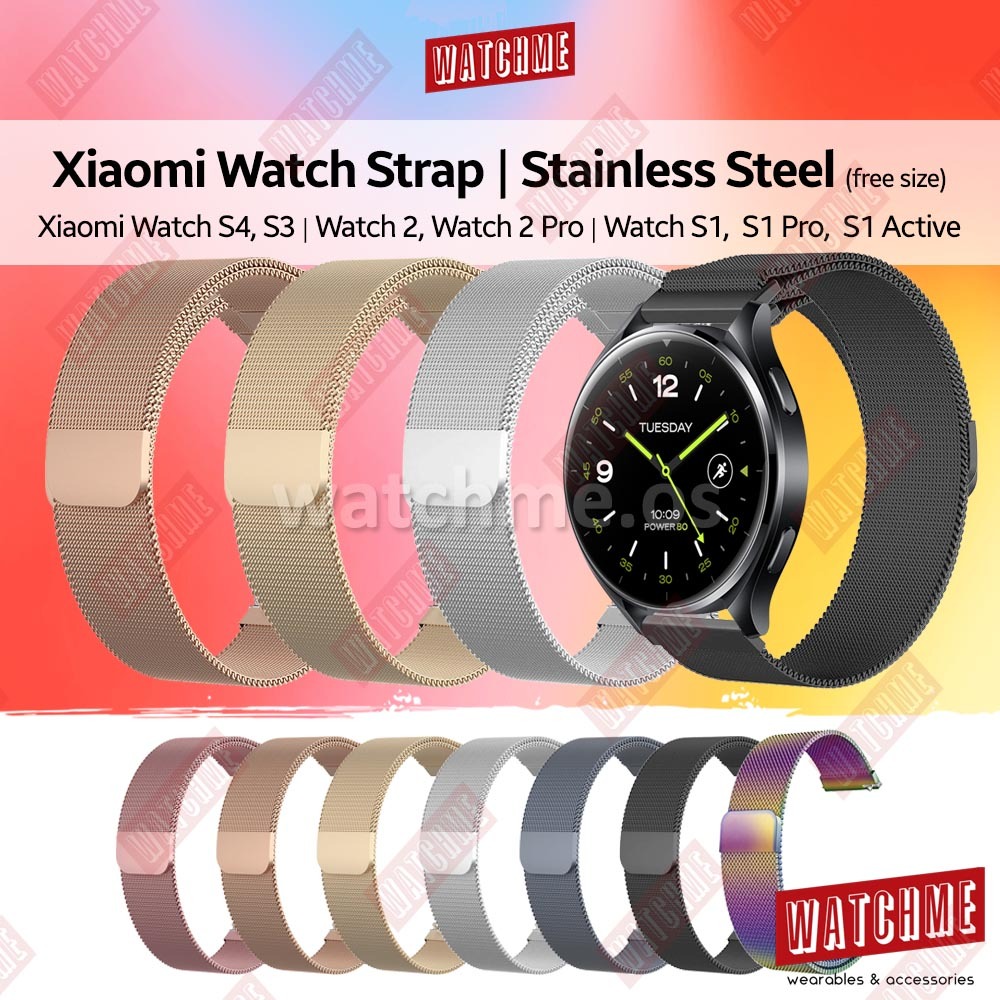 Xiaomi Watch Strap, Stainless Steel Milan Loop 22mm, Magnetic Metal ...