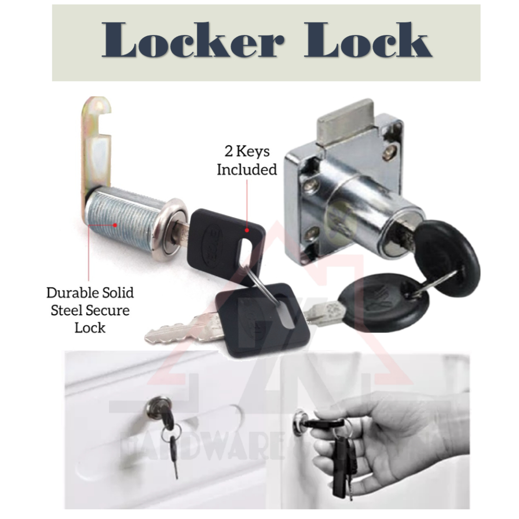 Kunci Laci Locker Drawer Lock Almari Drawer Cabinet Lock Cam Lock ...
