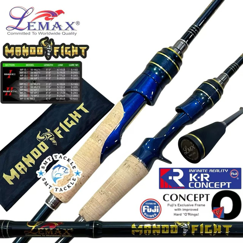 **2025 New LEMAX MANDO FIGHT Fuji Baitcast & Spinning Fishing Rod BC ...