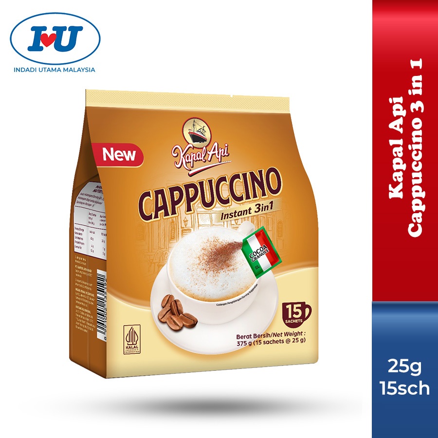 Kapal Api Cappuccino 3-in-1 | 375g | Shopee Malaysia