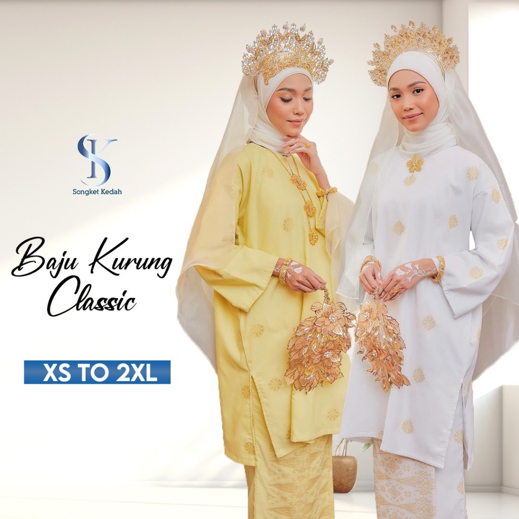Baju kurung classic | Size XS-2XL |SONGKET BAJU KURU| songket tenun ...