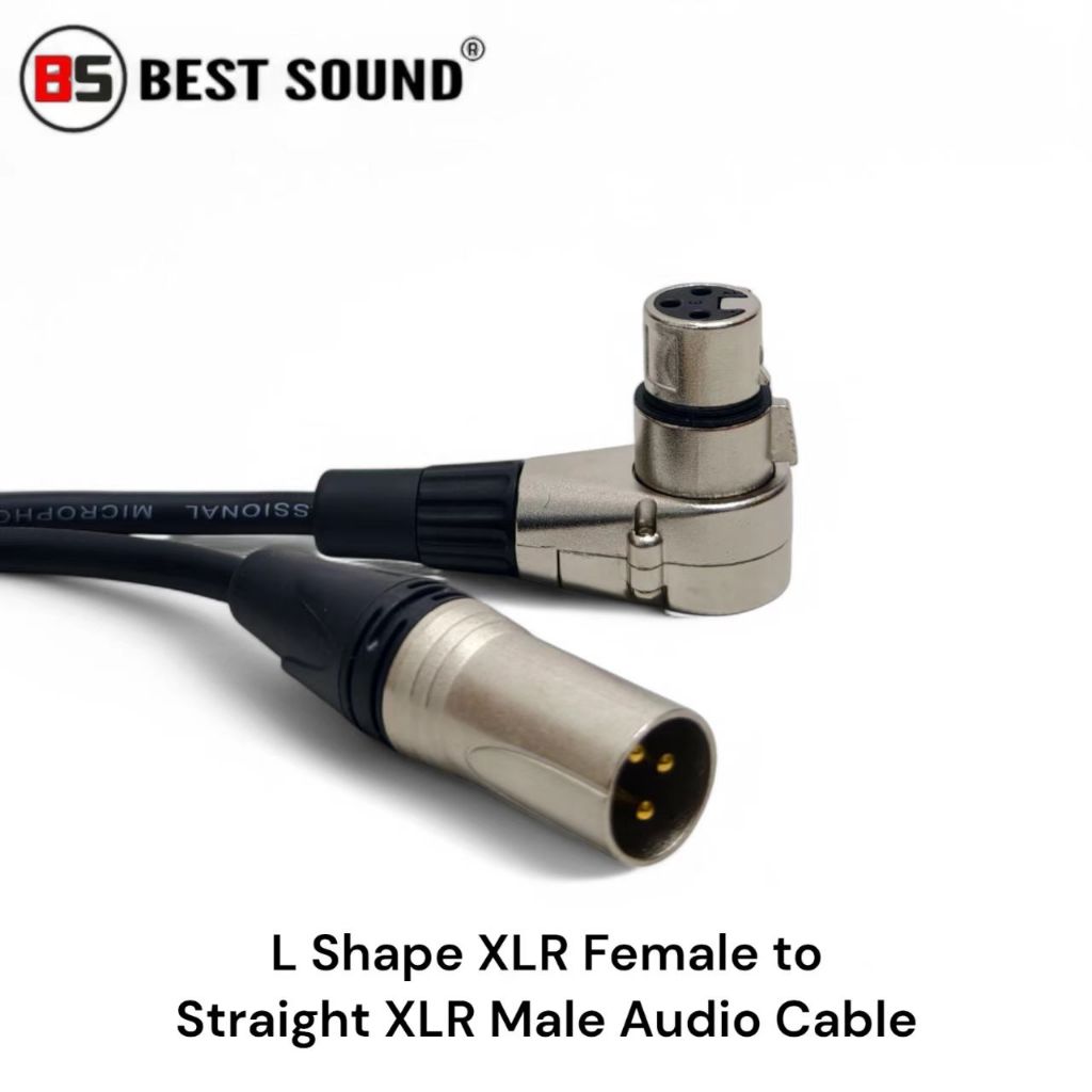 High Quality L Shape XLR Female to XLR Male Connector Heavy Duty Signal ...