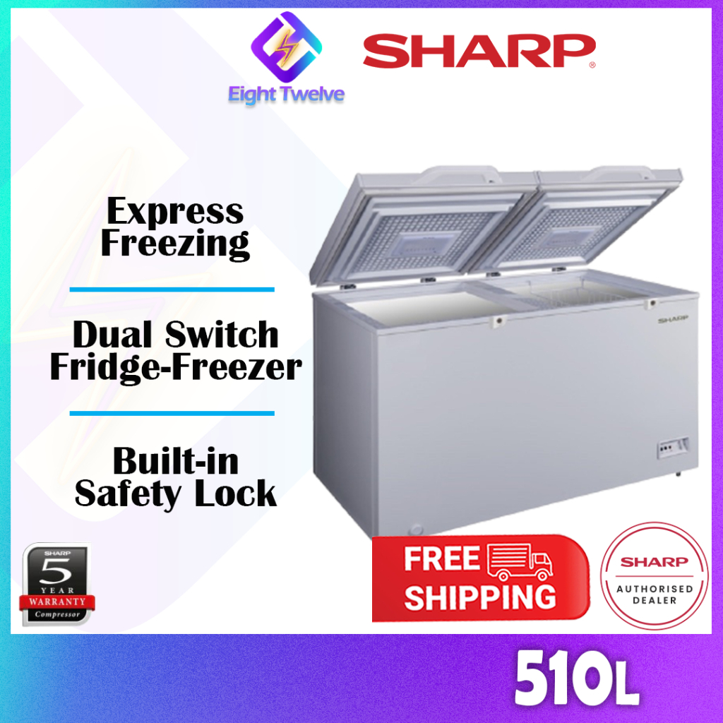 [FREE DELIVERY] SHARP Chest Freezer | Dual Cooling 2-in-1 | LED ...