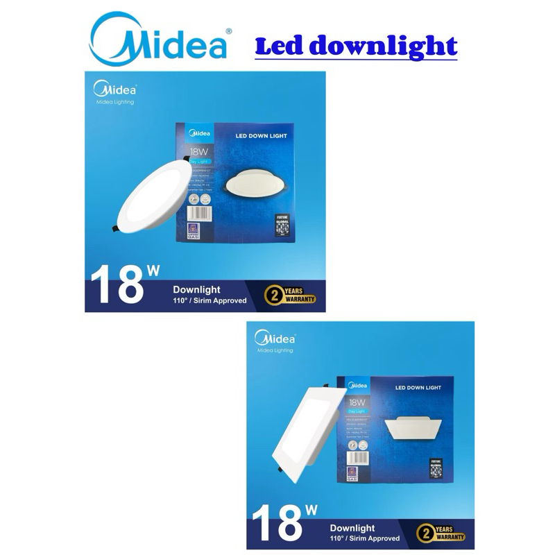 Midea Led 4”/ 6” led Downlight 2years warranty sirim downlight philips ...