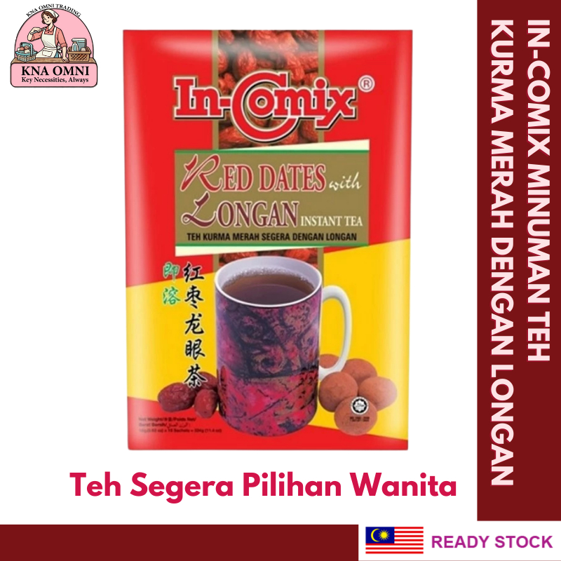 In-Comix Red Dates Longan Instant Tea Minuman Teh Kurma Merah Segera ...