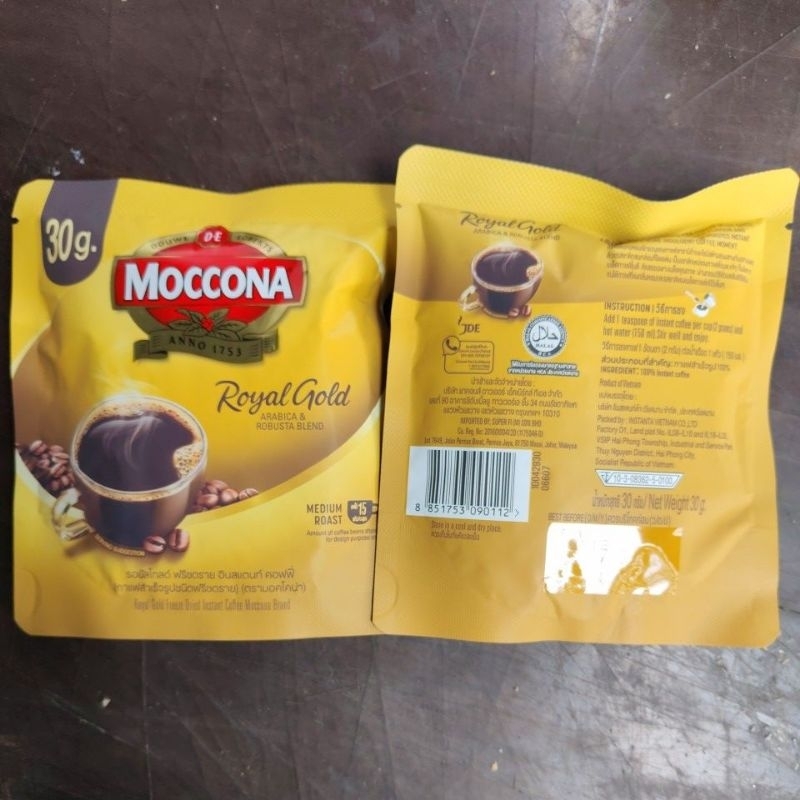 MOCCONA ROYAL GOLD Arabica & Robusta Blend 30G Halal ROYAL GOLD FREEZE DRIED INSTANT COFFEE ...