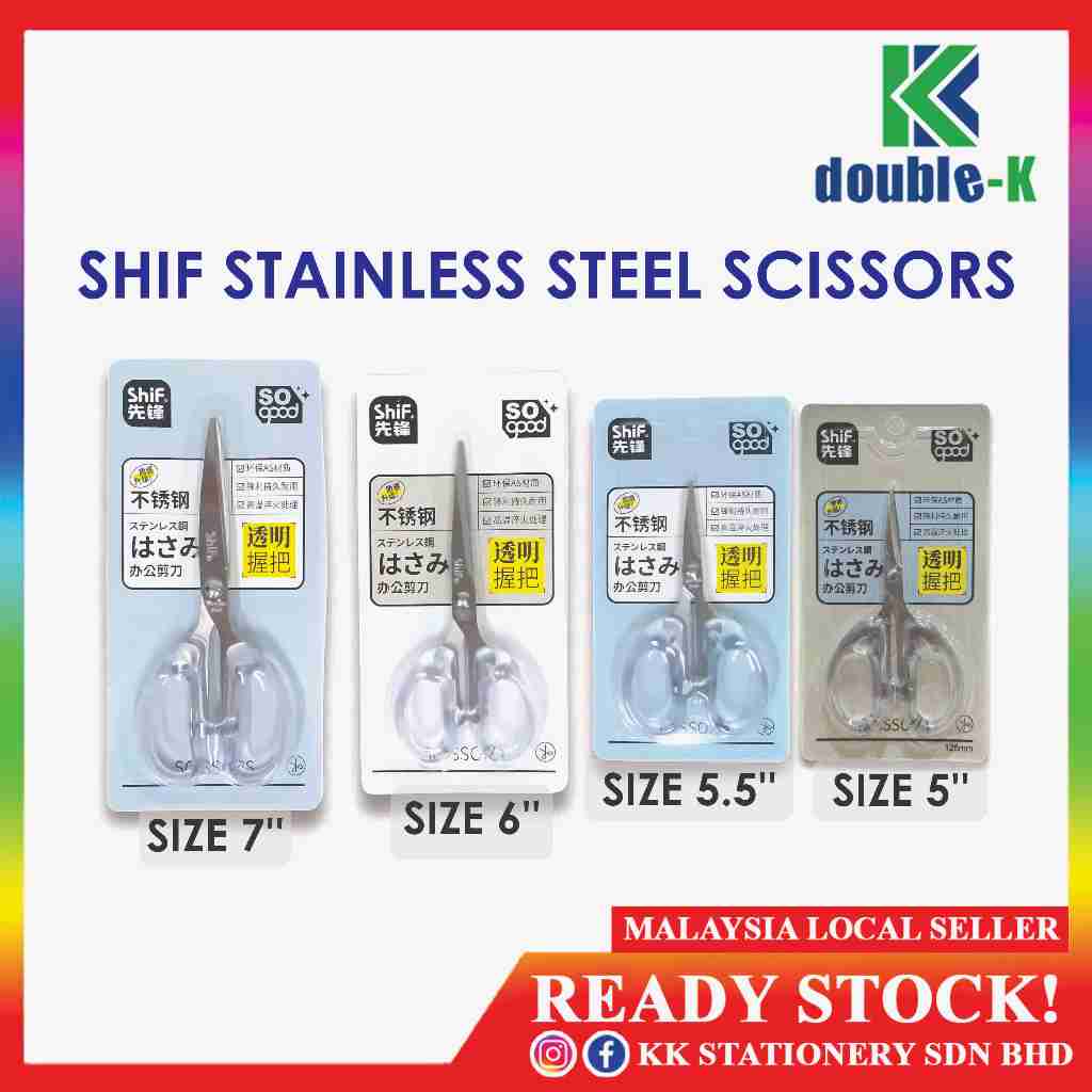 SHIF STAINLESS STEEL SCISSORS 5'', 5.5'', 6'' & 7''- RM21-RM38/pck ...