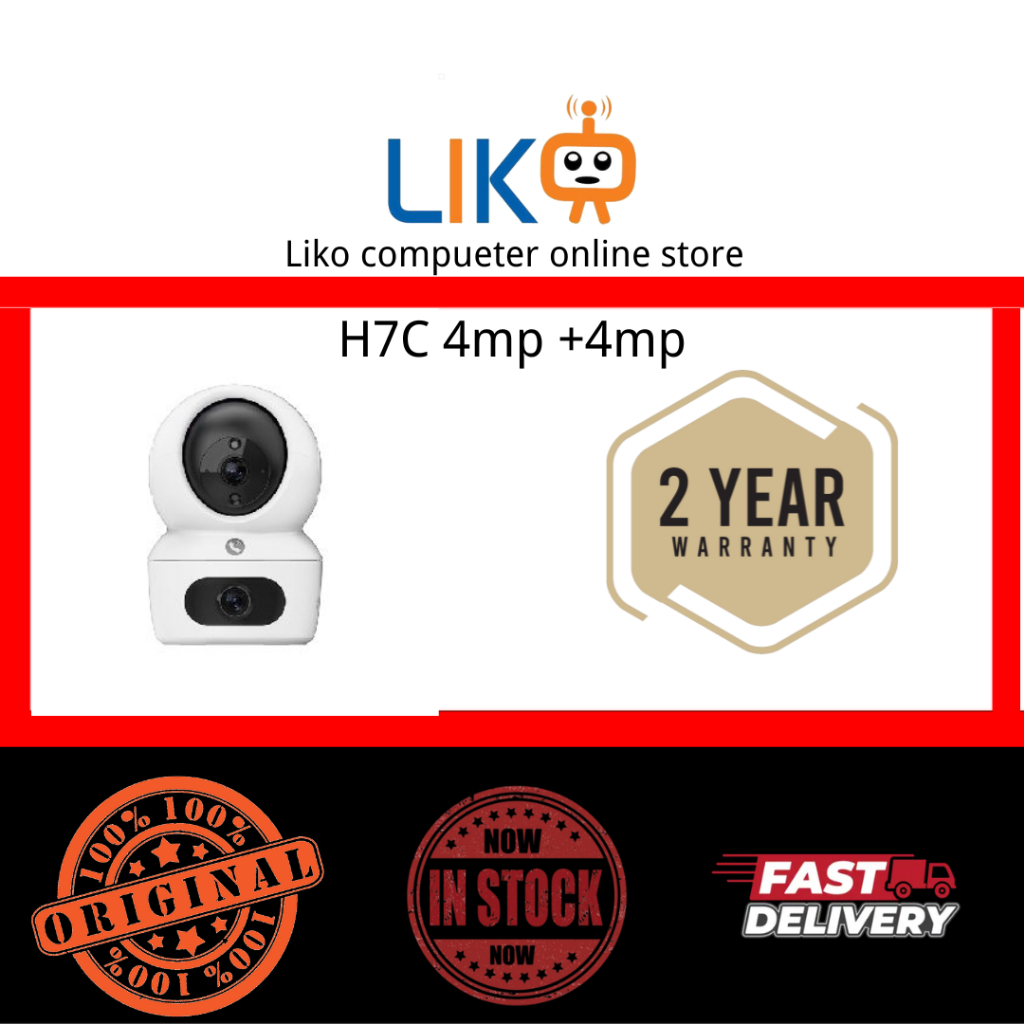 EZVIZ H7c 4MP + 4MP Dual 2K⁺ & 2K⁺ Dual-Lens Pan & Tilt Wi-Fi Camera ...