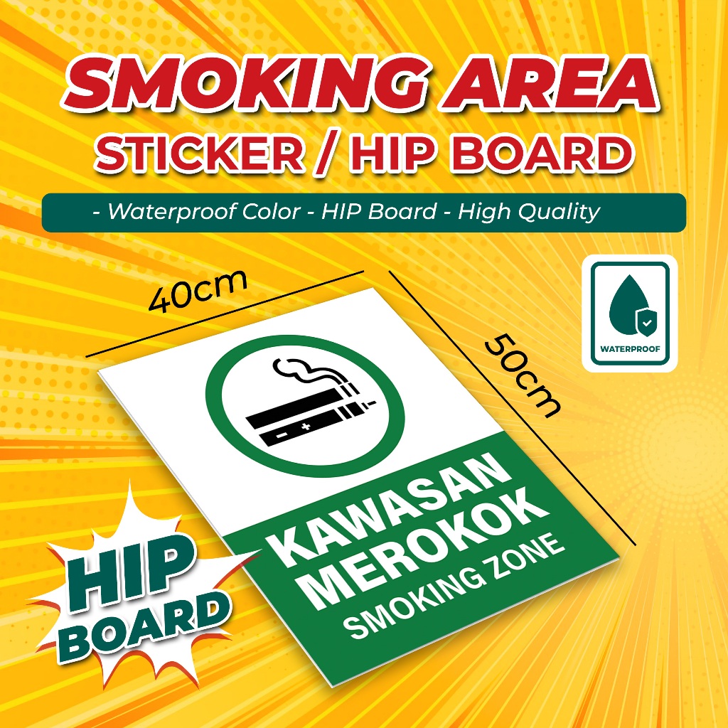 Kawasan Merokok / Smoking Area Signage | Shopee Malaysia