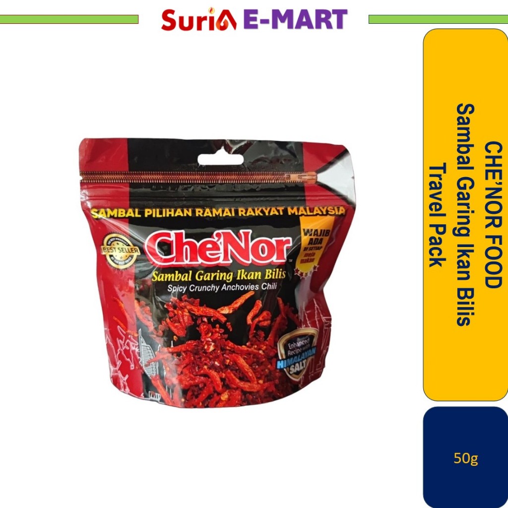 Che Nor Food Sambal Garing Ikan Bilis 50g (Travel Pack) | Shopee Malaysia
