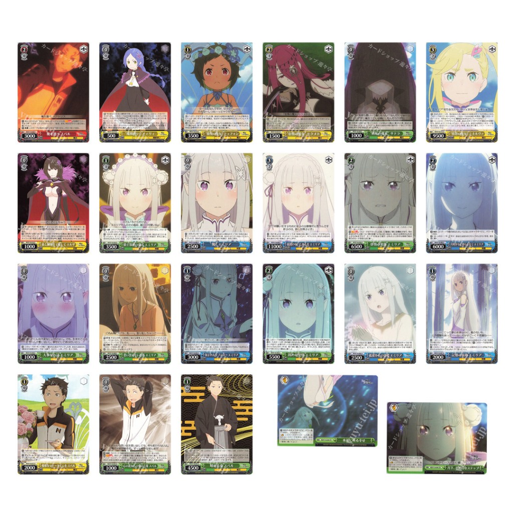 Official Re:ZERO Starting Life in Another World Vol.3 Weiss Schwarz JP Cards Emilia Subaru Japan ...