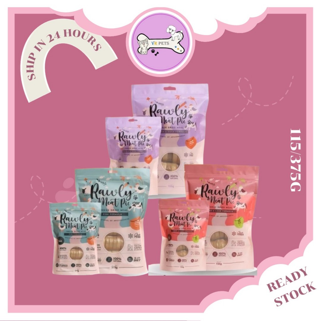 Amelisa Rawly Meat Pie 115g/375g Freeze Dried Food/ Food Topper (Fish ...