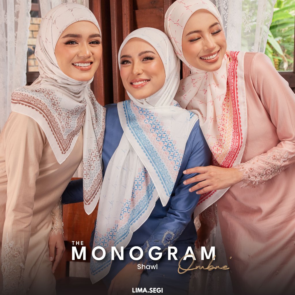 Monogram Ombre [Shawl] by Lima Segi | Shopee Malaysia