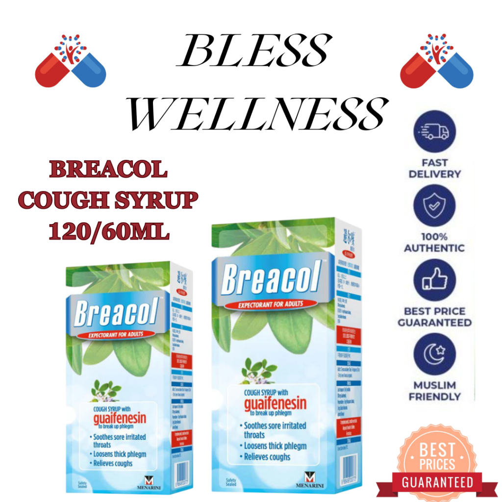BREACOL COUGH SYRUP EXPECTORANT FOR ADULTS 60/120ml | Shopee Malaysia
