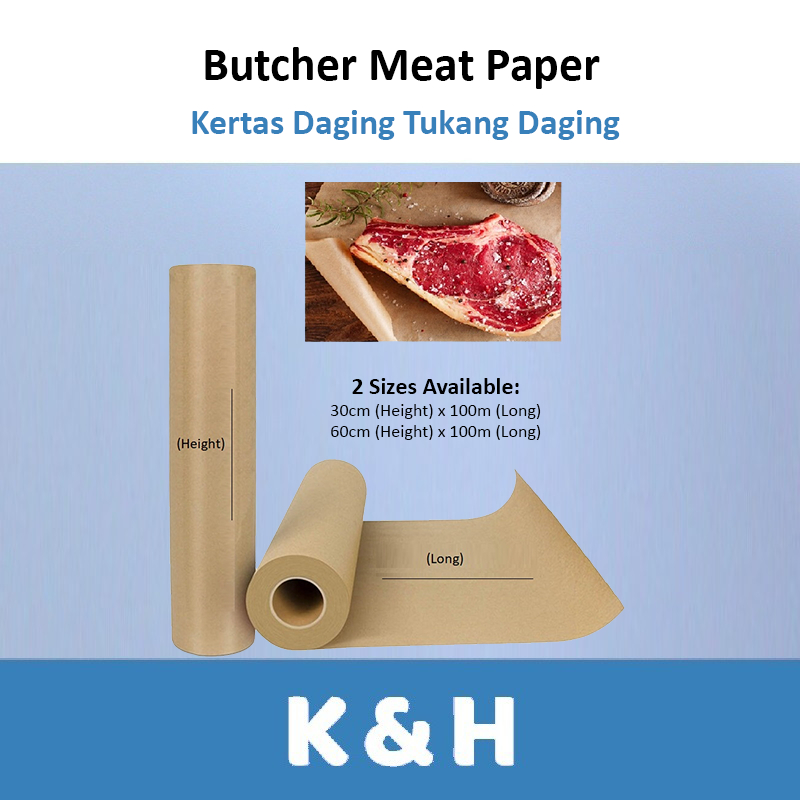 Gulung Kertas Daging /Brown Butcher Paper Roll Uncoated (60cm x ...