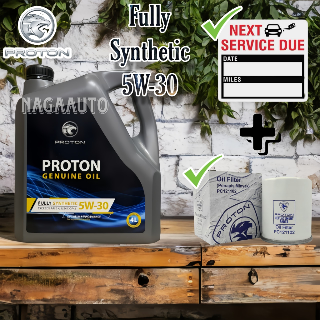 Proton Fully Synthetic 5W30 API SN ILSAC GF-5 Engine Oil (4 Liter) X70 ...