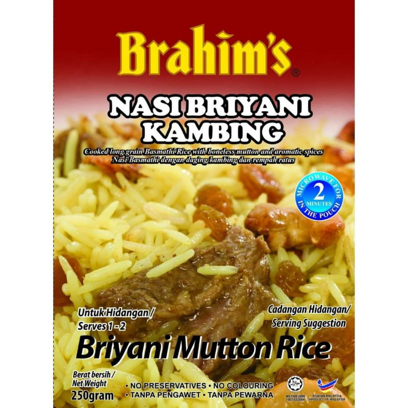 BRAHIM's Nasi Briyani Kambing Segera | Briyani Mutton Rice RTE Ready to ...