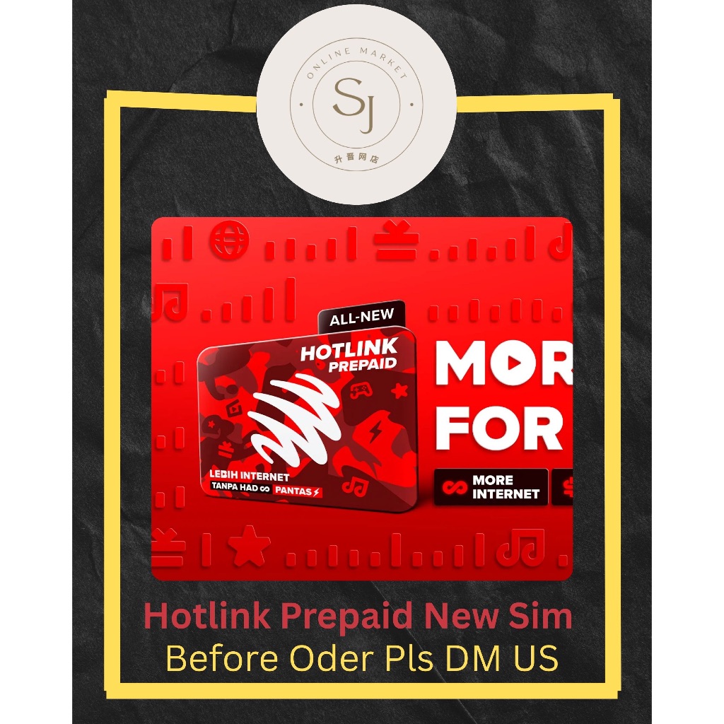 Hotlink Tanpa Had Prepaid Sim Pack | Shopee Malaysia