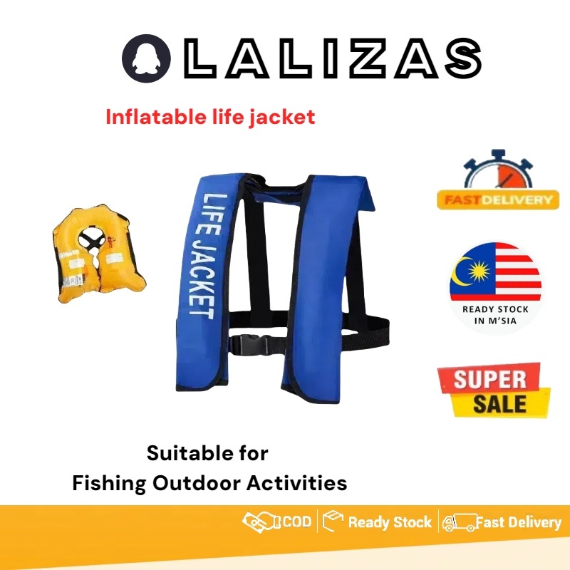 Inflatable water sports life jacket beach surfing life vest swimming ...