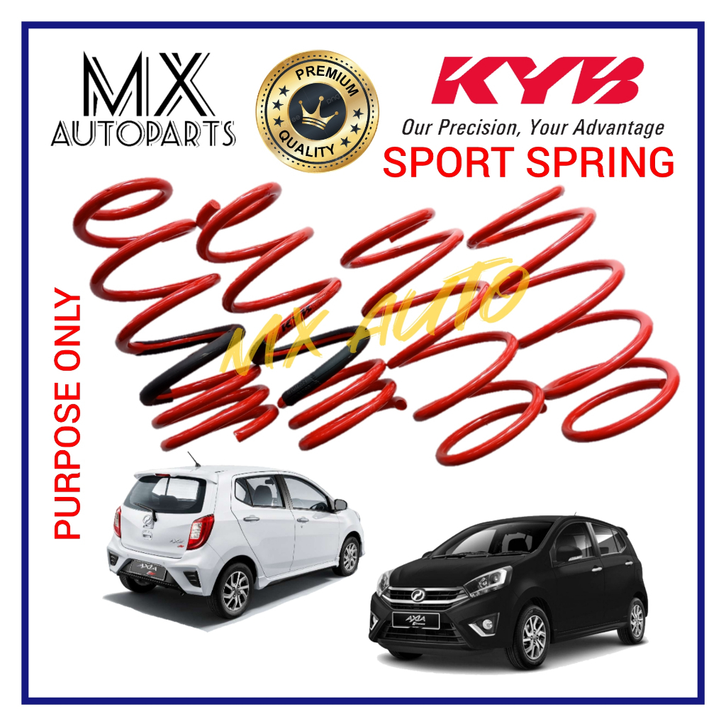 KYB ULTRA FLEX SPORT LOWER SPRING PERODUA AXIA 2014-2021 ( 1SET FRONT ...