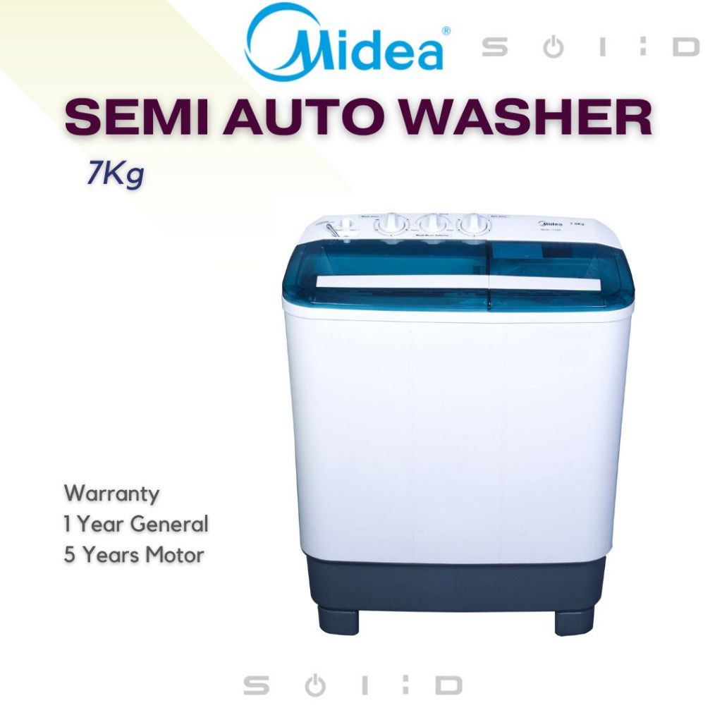Midea 7KG Semi Auto Washing Machine, MSW-7118P | Shopee Malaysia