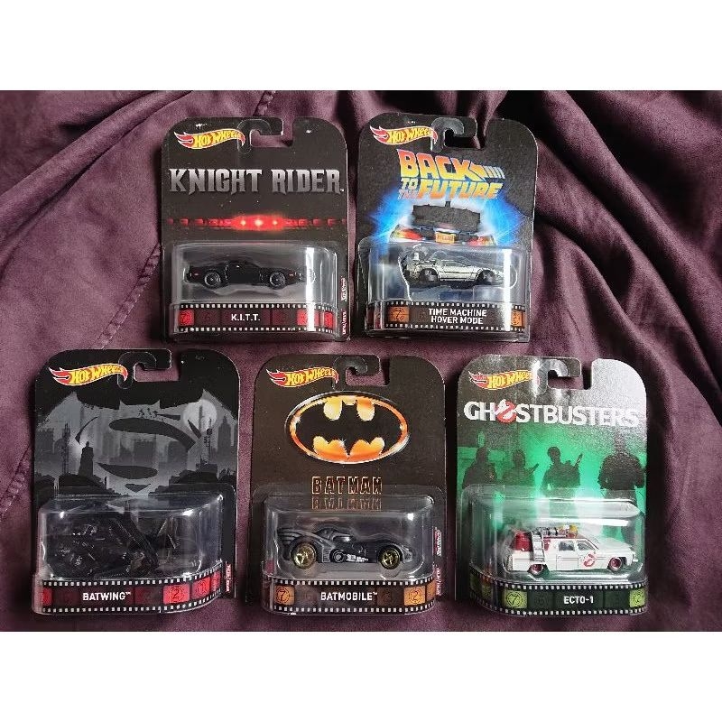 Hot Wheels Retro 2016 Ghostbusters Ecto-1 Batman Batwing Batmobile ...