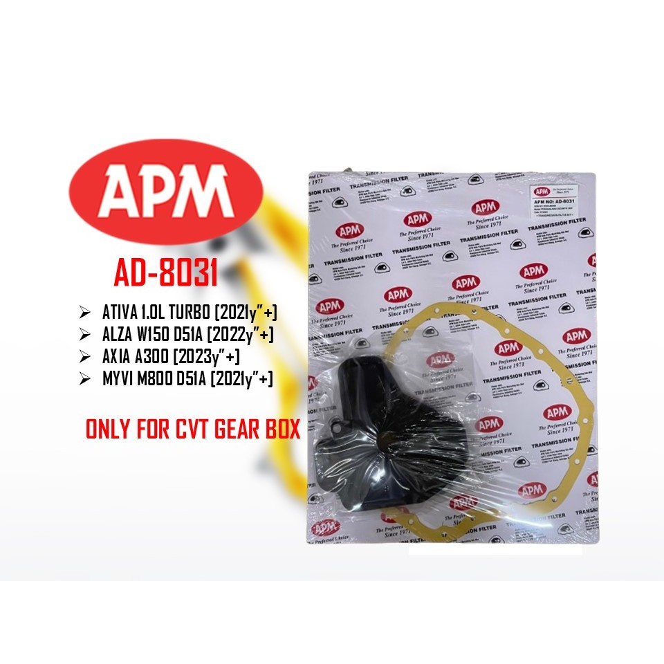 APM Transmission Auto Filter - Perodua Ativa Alza W150 D51A Axia A300 ...