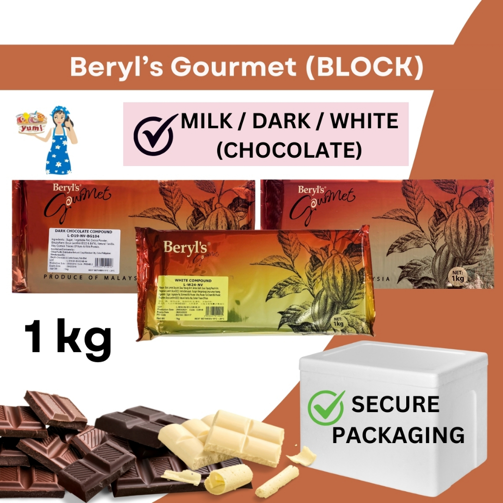 Beryl‘s Gourment Milk Chocolate/Dark Compound/White Compound (BLOCK ...
