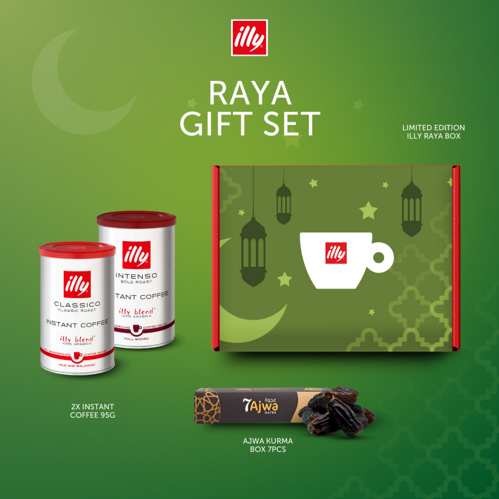 illy Raya Gift Set (Instant Coffee 95g x2 + VIP Ajwa Kurma x1) | Shopee ...