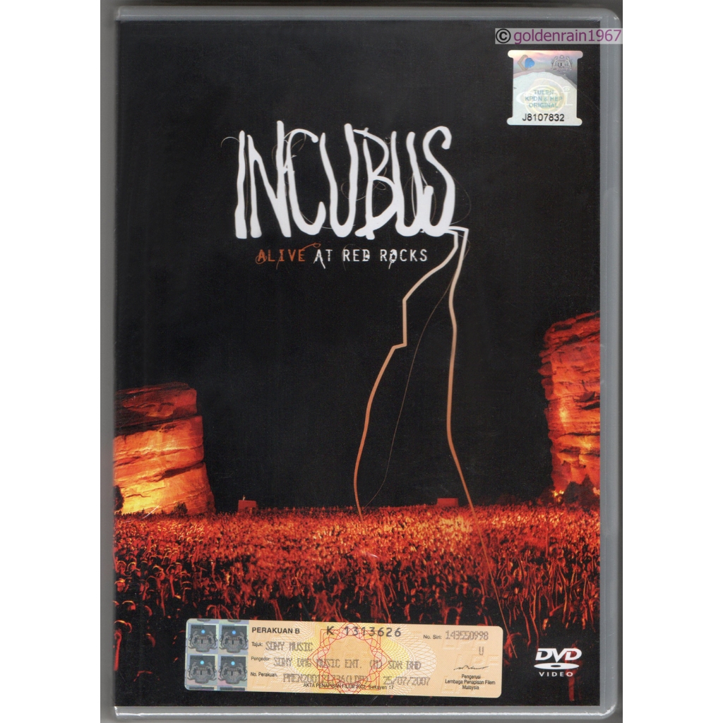 INCUBUS - Alive at Red Rocks 2004 WARNER MUSIC DELUXE ORIGINAL DVD + CD SET SEALED | Shopee Malaysia
