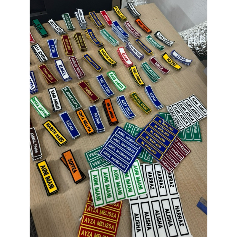 NAMETAG SULAM PELAJAR SEKOLAH / TAG NAMA / SULAM / TANDA NAMA / SCHOOL ...