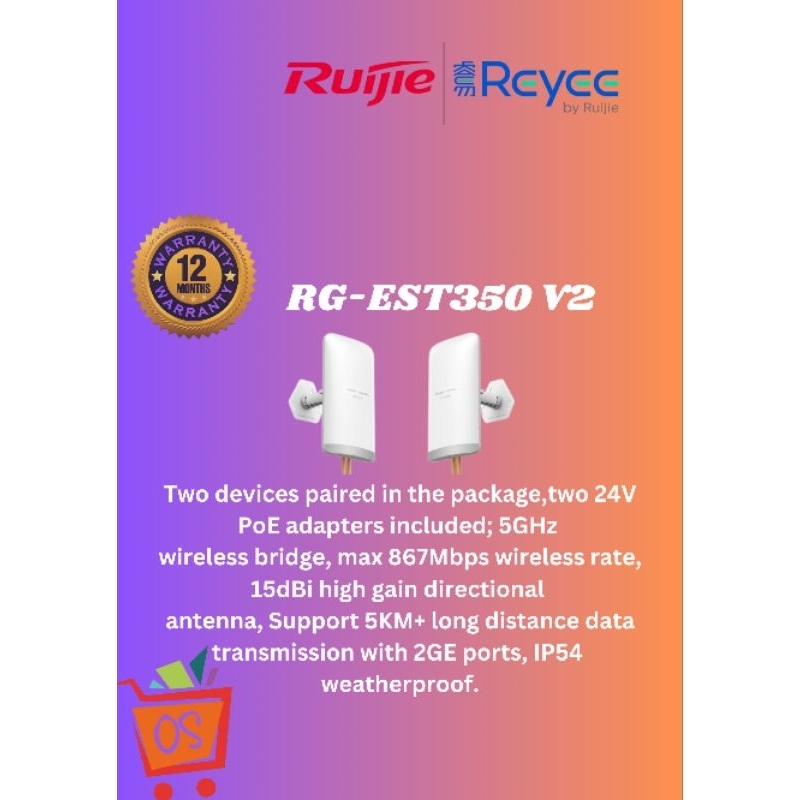 RUIJIE REYEE, RG-EST350 V2 , Wireless Bridge | Shopee Malaysia