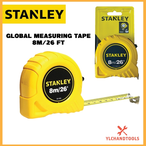 [READY STOCK] STANLEY 8M/26 FT. MEASURING TAPE GLOBAL TAPE (STHT30456-8 ...
