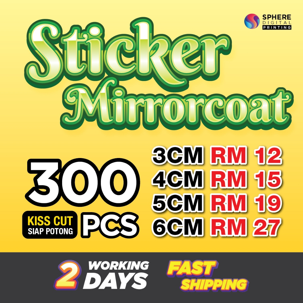 [OPENING PROMO] Mirrorkote Sticker Printing | Custom Label Sticker ...