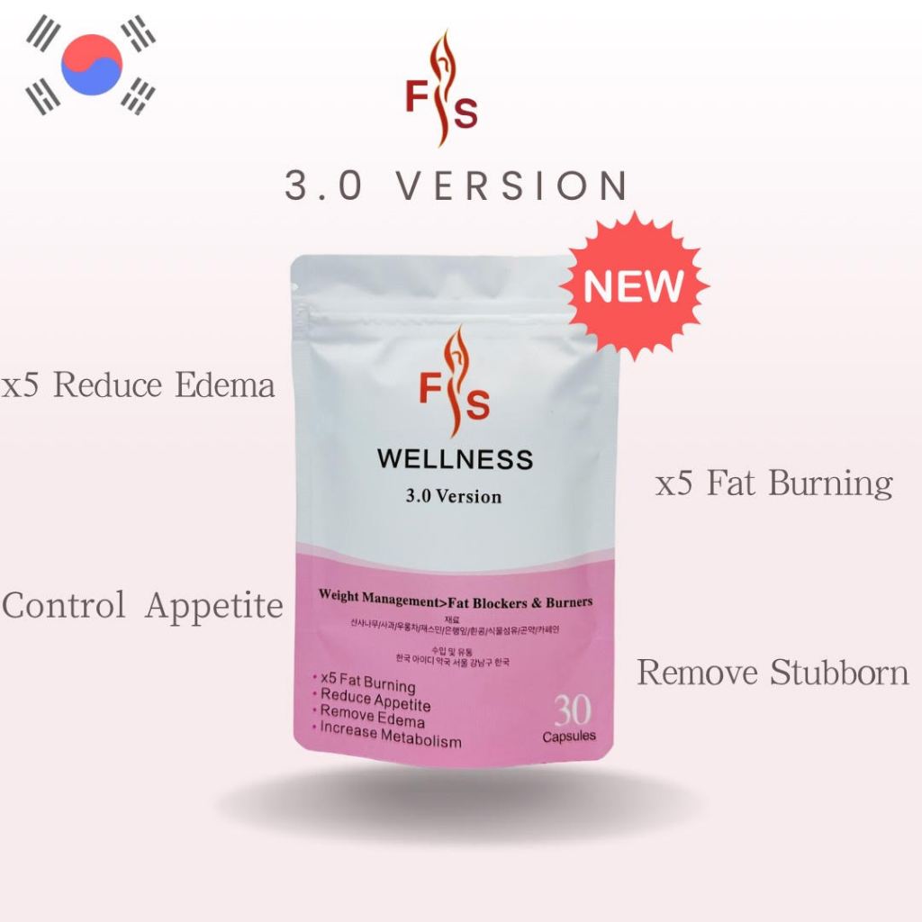 FS Wellness Fire Slim 3.0 /30 Pill/Triple Strong Korean (x5 Fat Burning ...