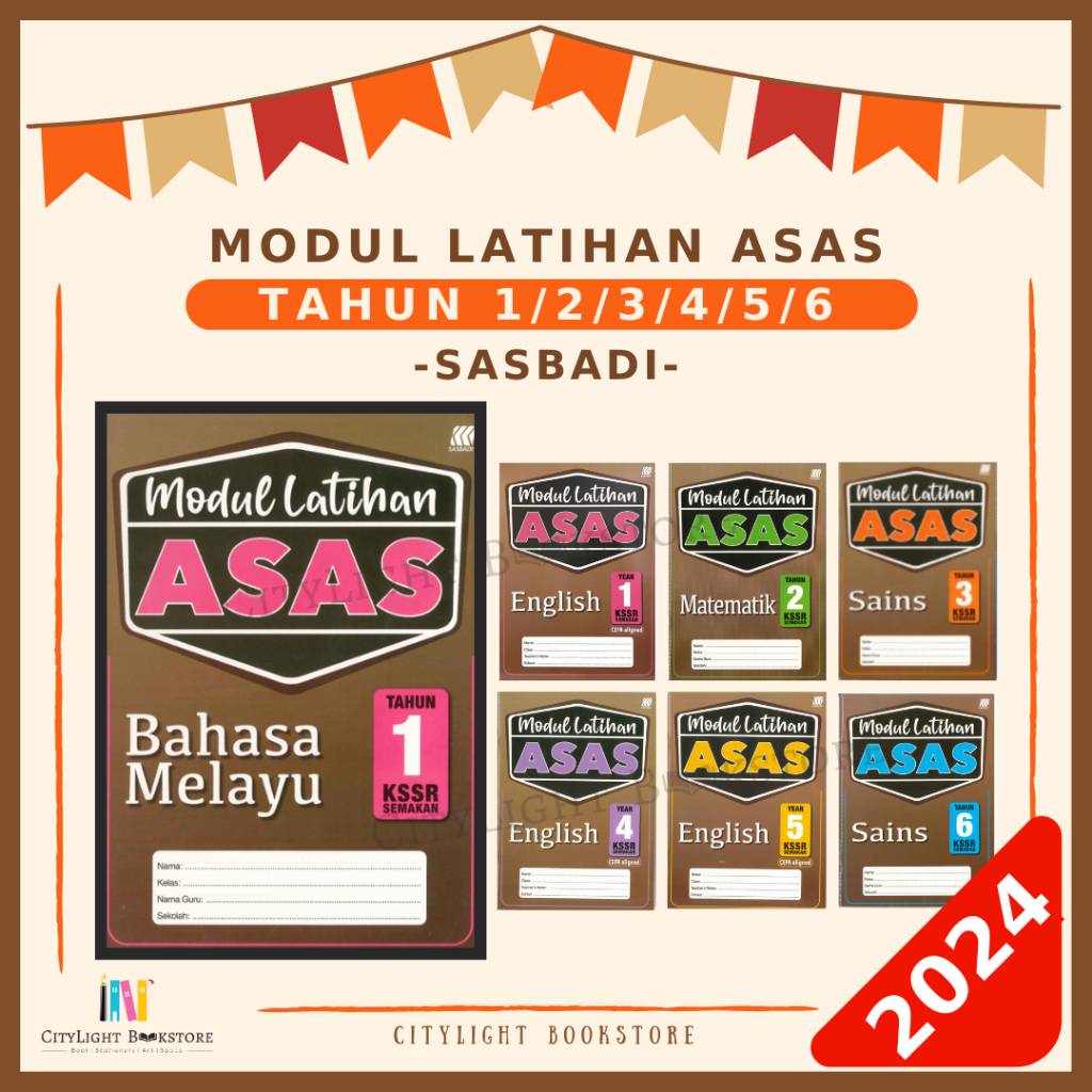 [CITYLIGHT] Buku Latihan 2024: Modul Latihan Asas KSSR Semakan Tahun 1 / 2 / 3 / 4 / 5 / 6 ...