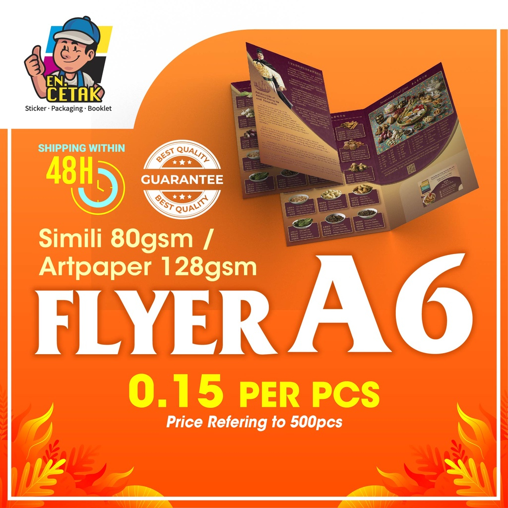A6 FLYERS BROCHURE LEAFLET PHOTOSTAT PRINTING FOLDING ⚫ A6 PERCETAKAN FOTOSTAT PENERBANGAN ...