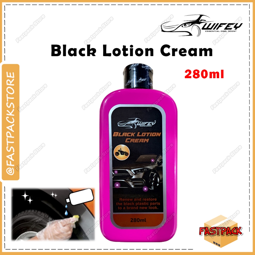 Wifey Black Lotion Cream Suitable For Plactic Vinyl Rubber Trim Restore ...