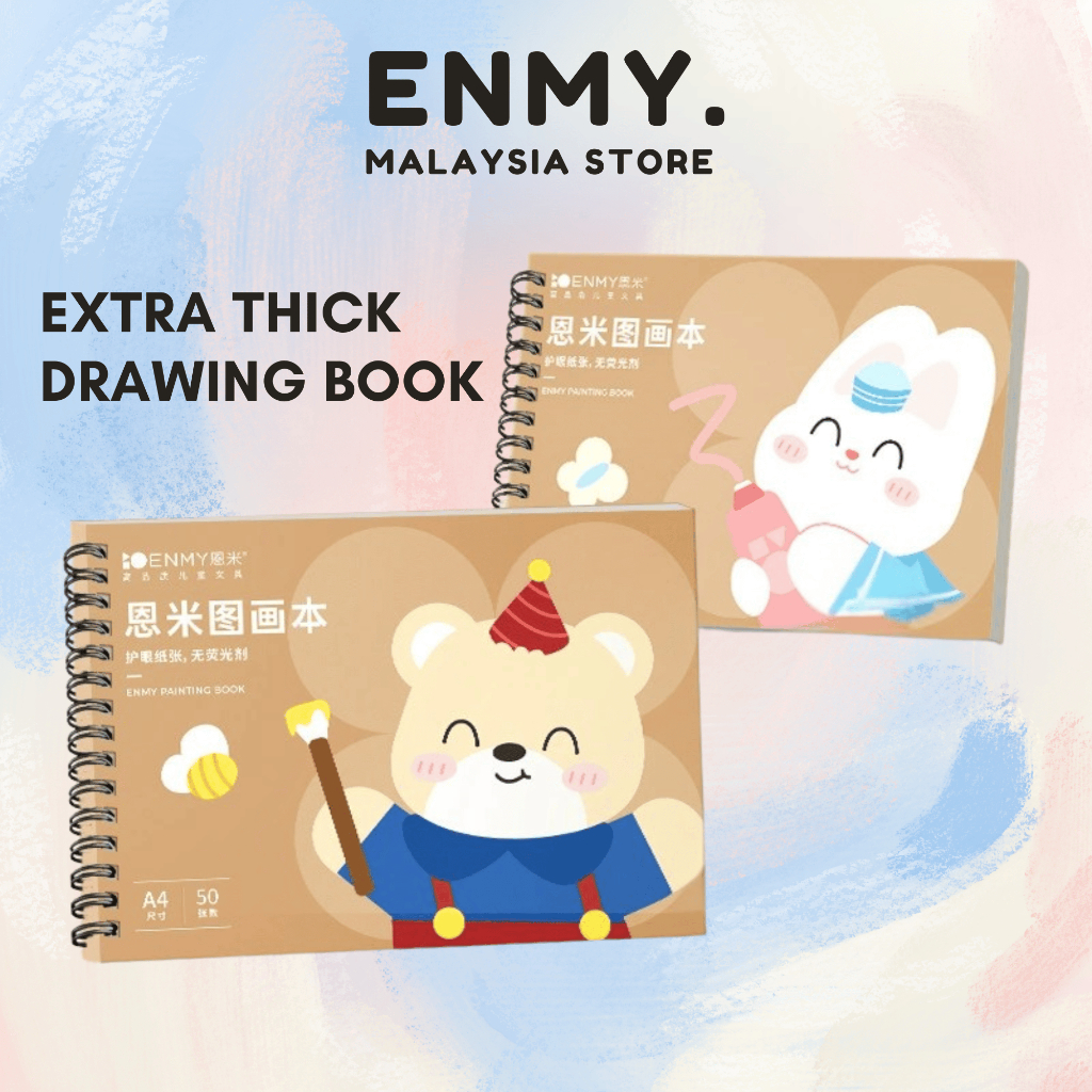 ENMY Extra Thick Drawing Book 4PCS/SET Children Sketchbook | Shopee ...