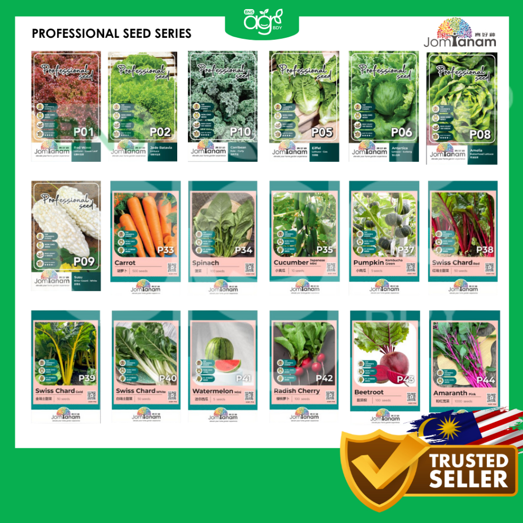 AgroBuddy x JomTanam Professional Seed Biji Benih Sayuran | Leafy ...