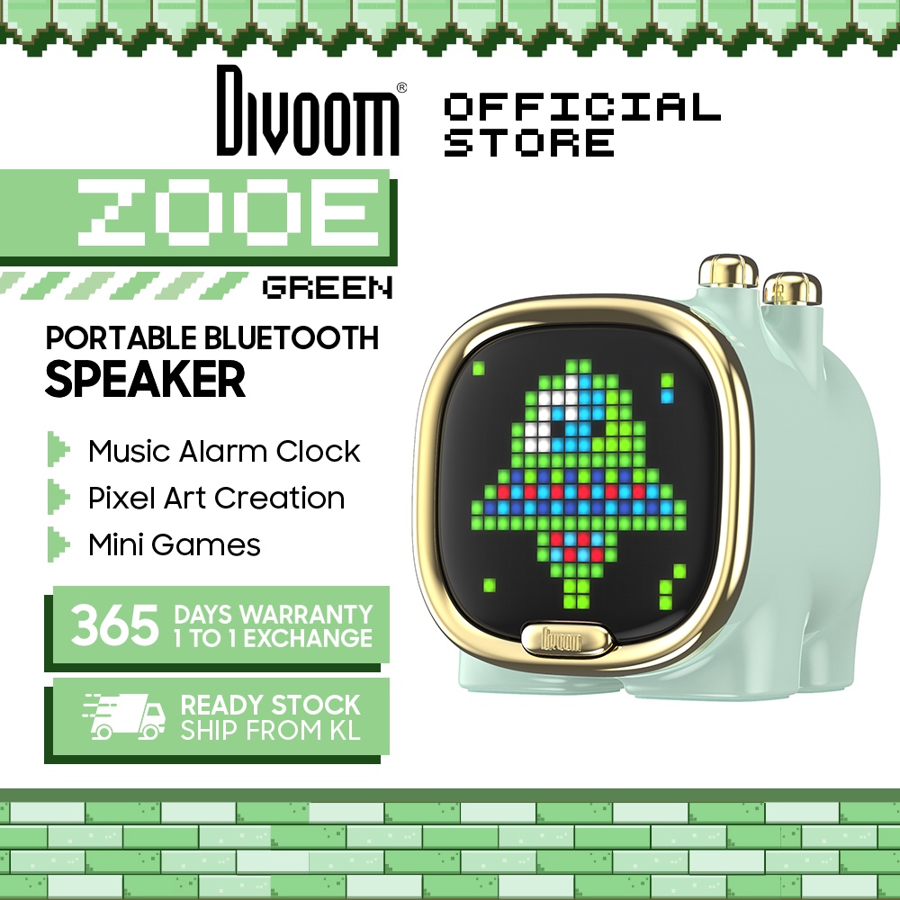 Divoom ZOOE LED Screen Pixel Display Portable Bluetooth Speaker With ...