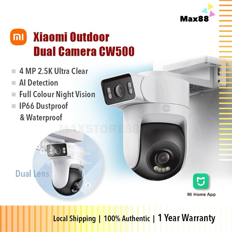 Xiaomi Outdoor Camera CW500 Dual | 2.5K Ultra-HD Quality | AI Human ...